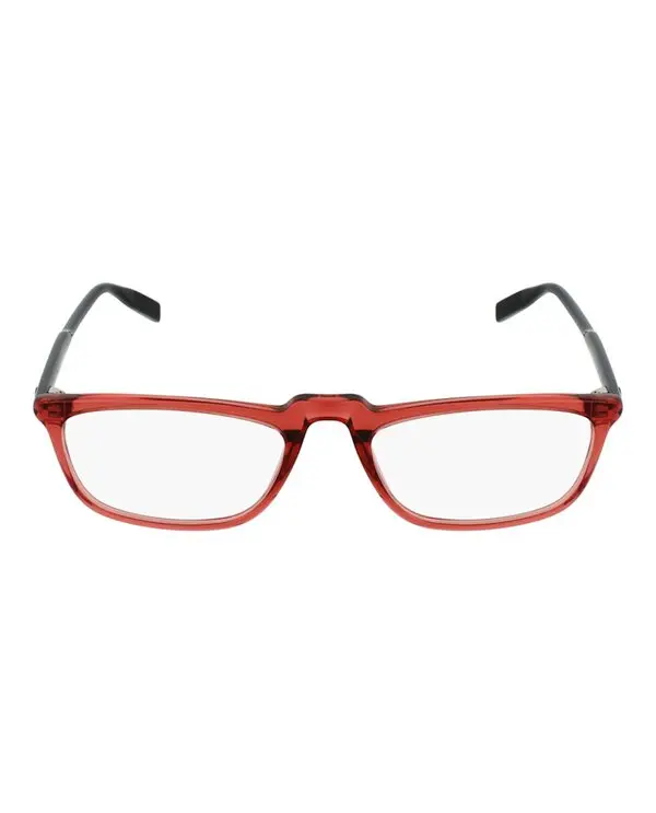 Montblanc Acetate Square Frame Optical Eyeglasses - Burgundy Black (mb0053o/30007978/004)