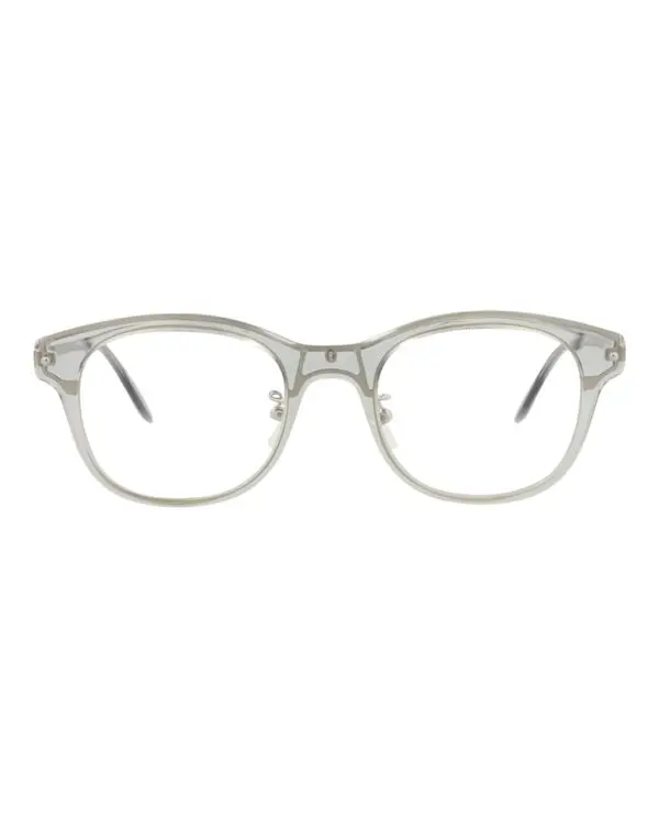 Alexander McQueen Round-frame Acetate Optical Frames - Grey Silver Transparent (am0266o/30008681/002)