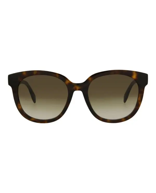 Alexander McQueen Round Frame Acetate Sunglasses - Havana Havana Brown (am0304sk/30010922/002)