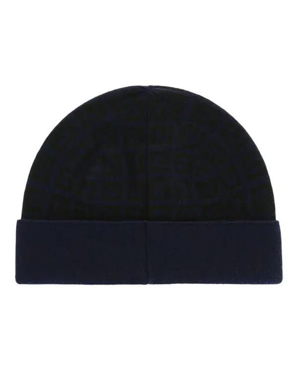 Givenchy Knit Beanie - Navy Blue Grey