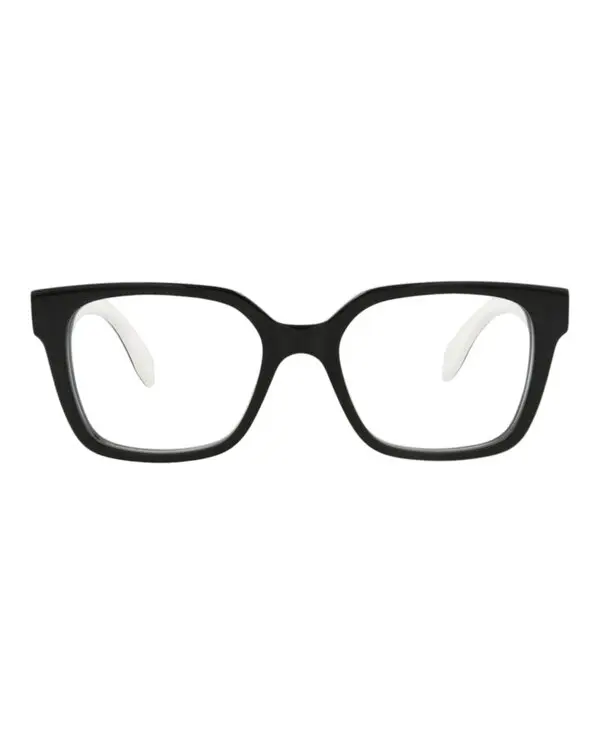 Alexander McQueen Square-frame Acetate Optical Frames - Black Black Transparent (am0358o/30012340/003)