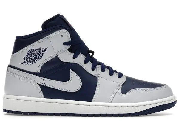 JORDAN 1 Mid Sneakers - Blue Void/summit White/hot Lava