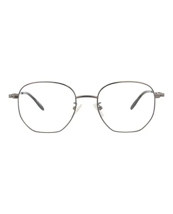 Alexander McQueen Round-frame Metal Optical Frames - Ruthenium Ruthenium Transparent (am0267o/30008679/001)