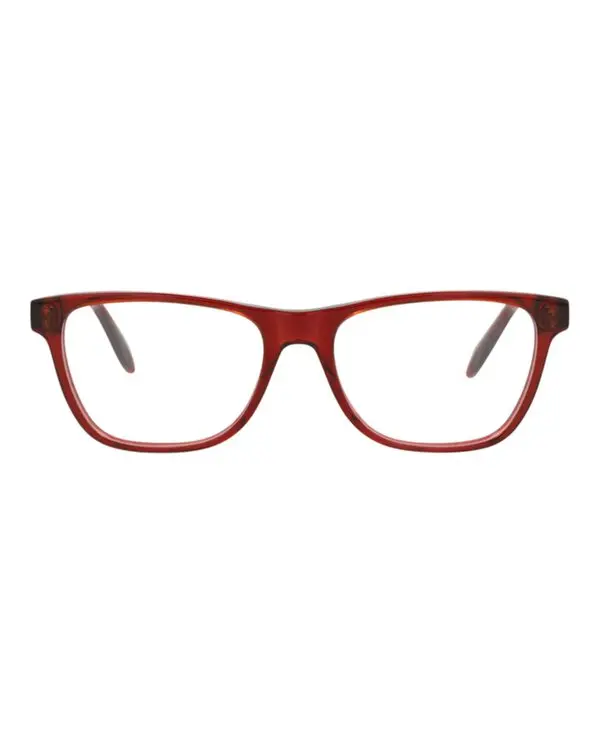 Alexander McQueen Acetate Square Frame Optical Frames - Red Red Transparent (am0248o/30008654/004)