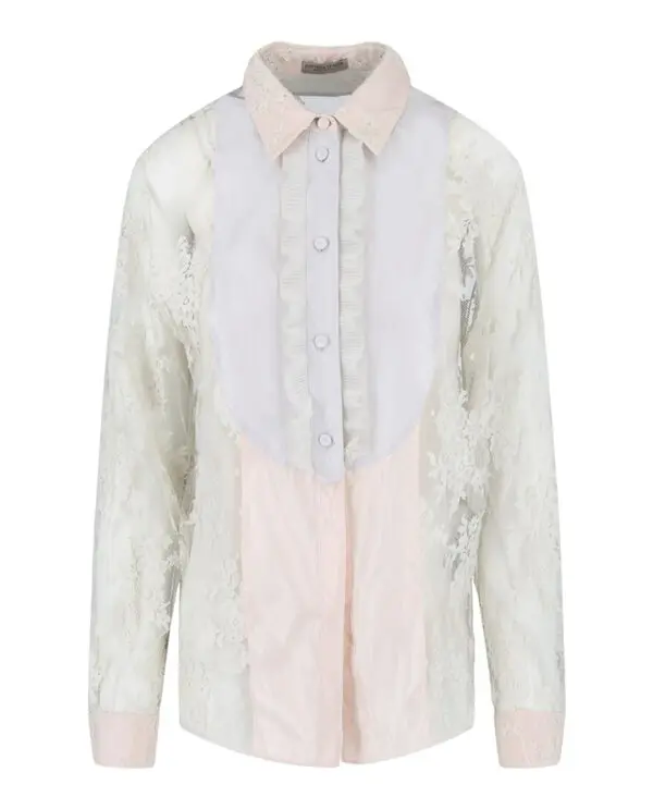 Bottega Veneta Lace Patterned Blouse