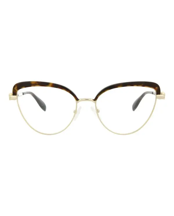 Alexander McQueen Cat Eye Optical Frames - Gold Gold Transparent (am0259o/30008692/002)