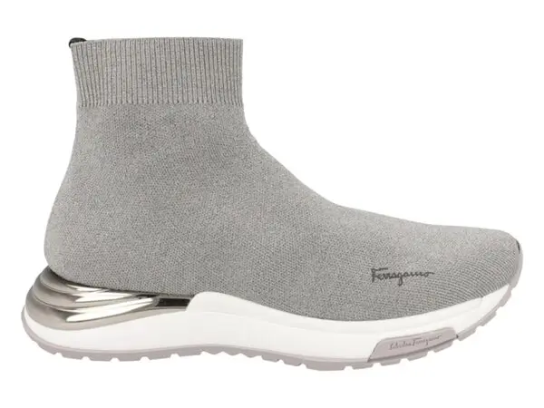 FERRAGAMO Ninette High-top Sock Sneakers - Grey