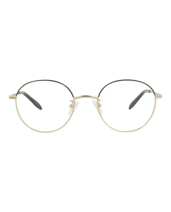 Alexander McQueen Round-frame Metal Optical Frames - Gold Gold Transparent (am0369o/30012347/005)