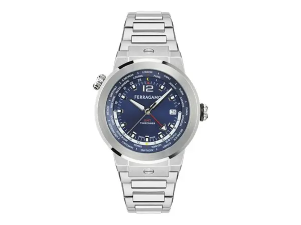 FERRAGAMO F80 Gmt Worldtime Watch - Stainless Steel