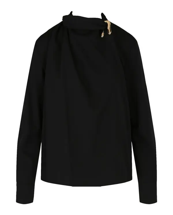 Bottega Veneta Draped Blouse - Nero
