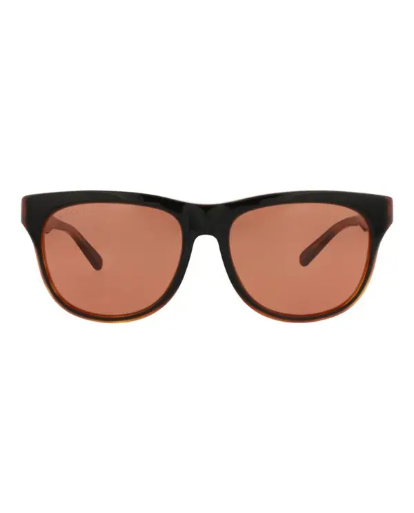 Gucci Square Frame Acetate Sunglasses - Black Black Orange (gg0980s/30011204/002)