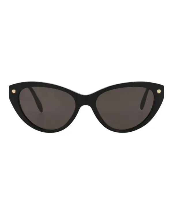 Alexander McQueen Acetate Cat Eye Frame Sunglasses - Black Black Grey (am0189s/30006850/001)