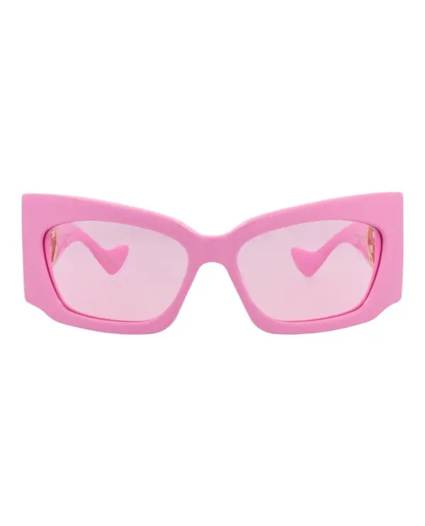 Gucci Shield Frame Recycled Acetate Sunglasses - Pink Pink Pink (gg1412s/30014422/003)