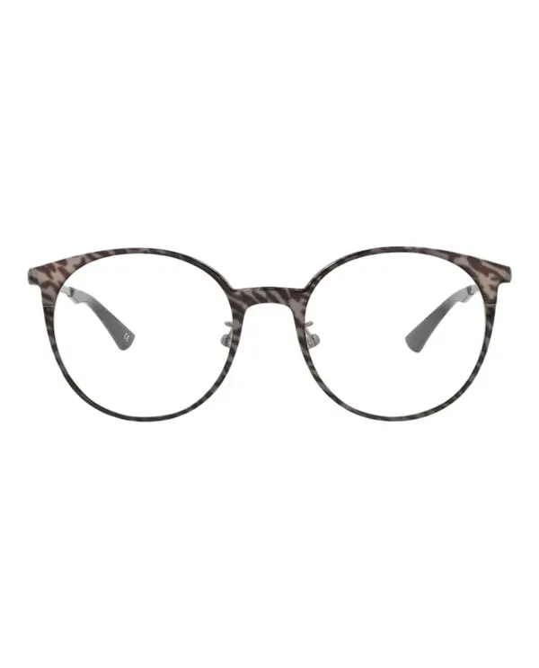 Balenciaga Round-frame Metal Optical Frames - Ruthenium Ruthenium Transparent (bb0084o/30008407/003)