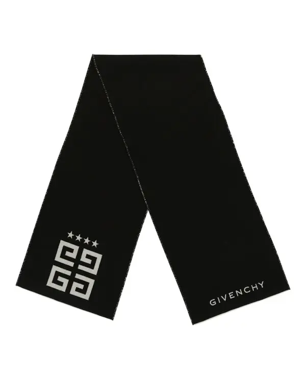 Givenchy Reversible 4g Stars Scarf - Black White