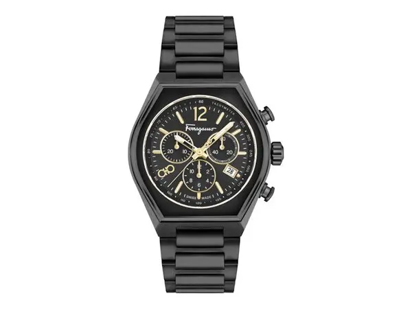 FERRAGAMO Tonneau Chronograph Watch - Stainless Steel