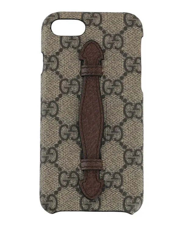Gucci Gg Supreme Selleria Iphone 8 Case - Beige