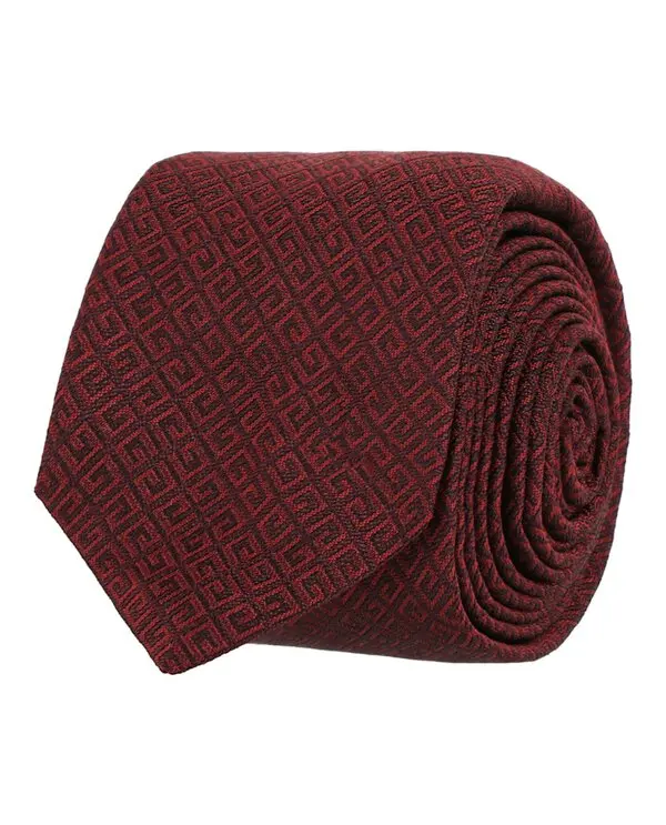 Givenchy 4g Silk Tie - Oxblood Red