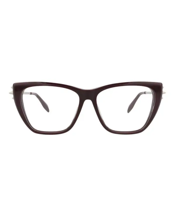 Alexander McQueen Acetate Optical Frames With Cat Eye Frame - Violet Silver (am0341o/30011489/003)