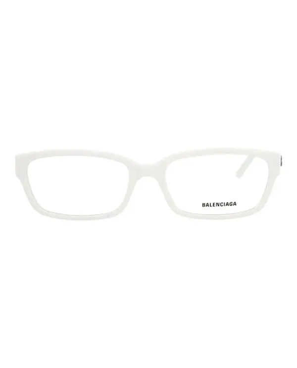 Balenciaga Square Frame Acetate Optical Frames - White White Transparent (bb0065o/30008235/003)