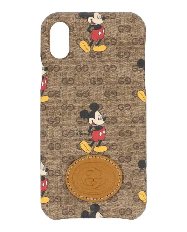 Gucci Gg Supreme Mickey Iphone X/xs Case - Brown