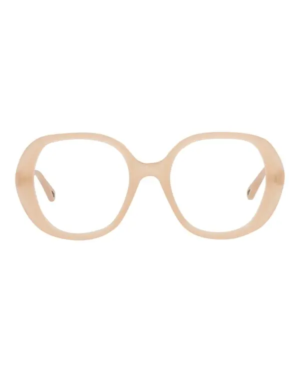 Chloé Square Frame Bio Acetate Optical Frames - Nude Nude Transparent (ch0053o/30011508/004)