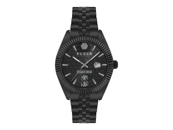 Philipp Plein Date Superlative Crystal Watch - Stainless Steel