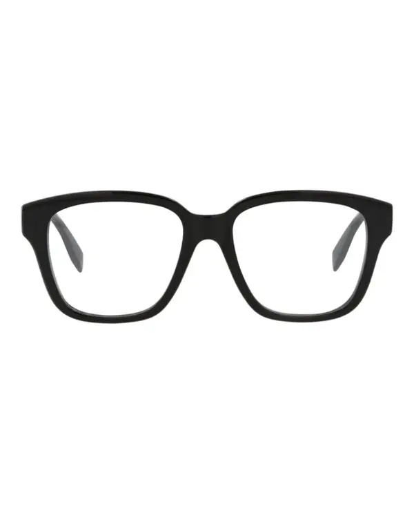Alexander McQueen Square Frame Acetate Optical Frames - Black Black Transparent (am0333o/30011493/002)