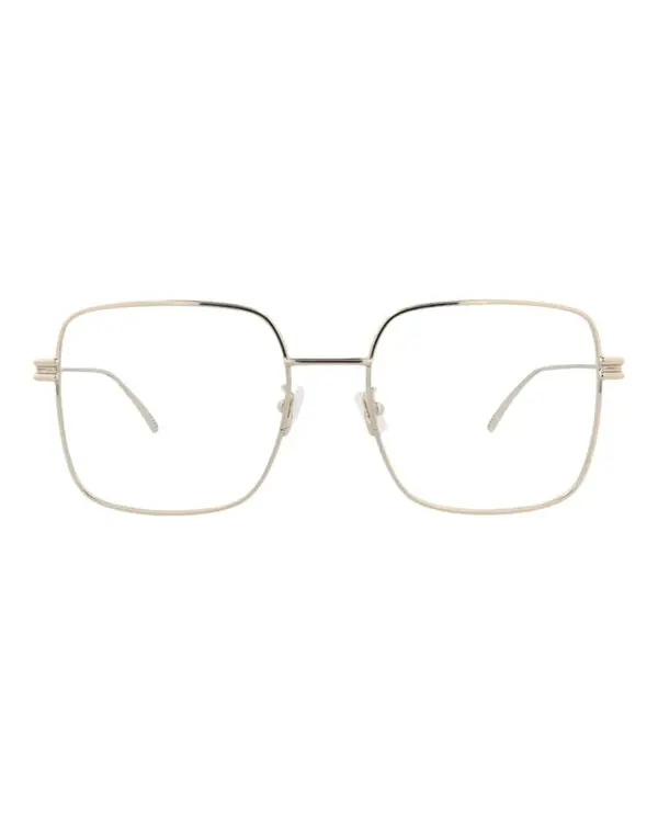 Bottega Veneta Square-frame Metal Optical Frames - Gold Gold Transparent (bv1049o/30008555/002)