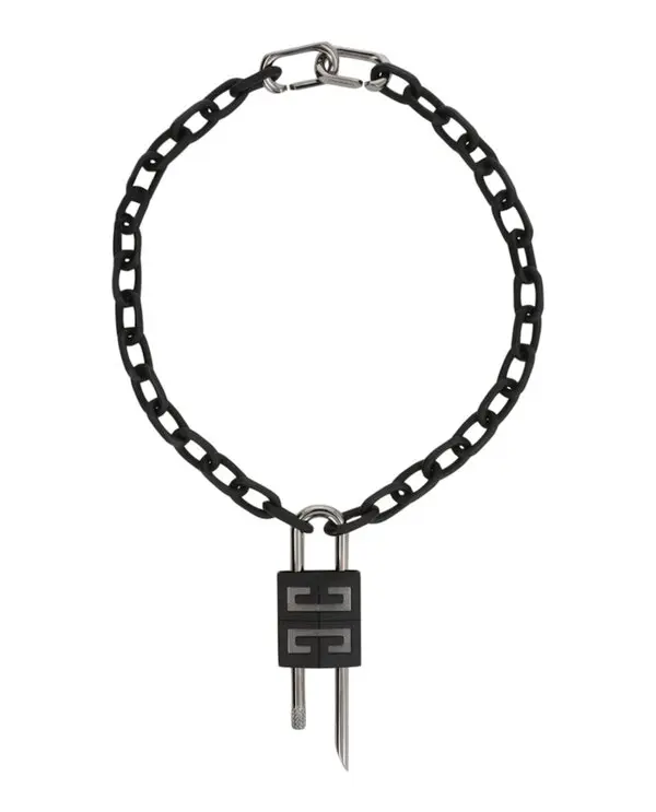 Givenchy 4g Padlock Necklace - Black