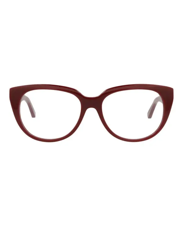 Balenciaga Round-frame Acetate Optical Frames - Burgundy Burgundy Transparent (bb0131o/30010040/006)