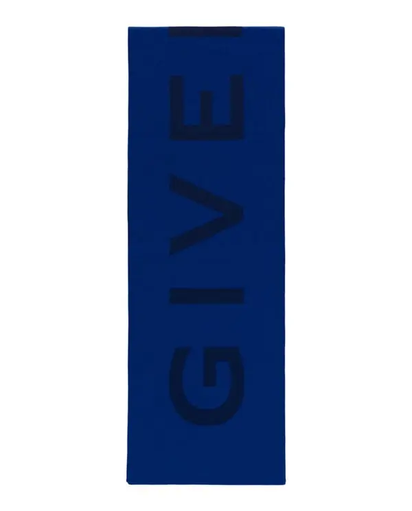 Givenchy Jacquard Logo Scarf - Ocean Blue