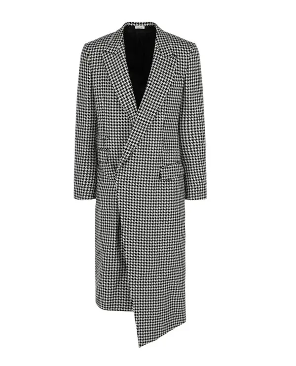 Alexander McQueen Asymmetrical Houndstooth Coat