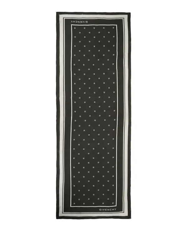 Givenchy Plumetis Oblong Scarf - Black White