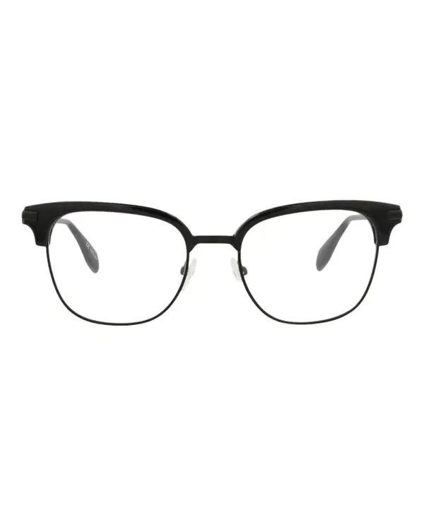Alexander McQueen Round-frame Metal Optical Frames - Black Black Transparent (am0152o/30002600/001)