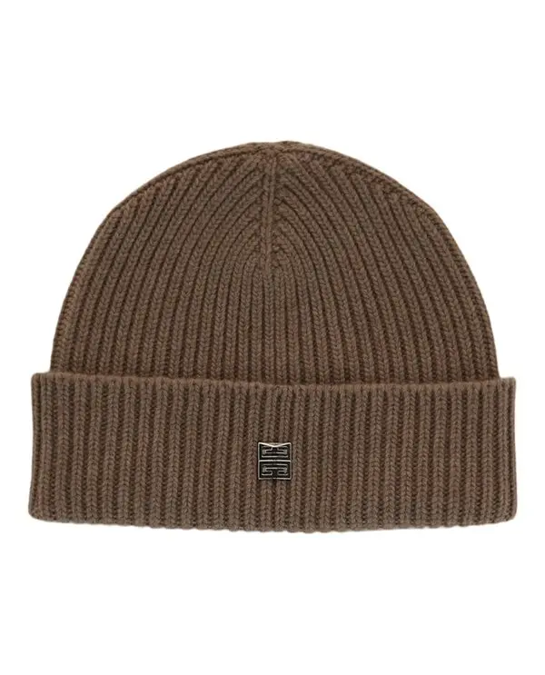 Givenchy Ribbed Wool-blend Beanie - Dark Beige