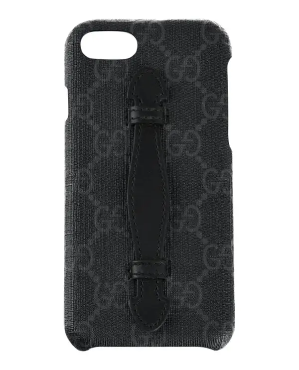 Gucci Gg Supreme Selleria Iphone 8 Case - Black