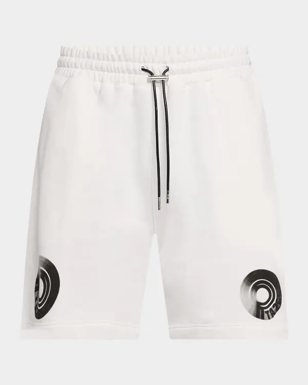 RtA Clyde Cotton Shorts - White Wheel Spin
