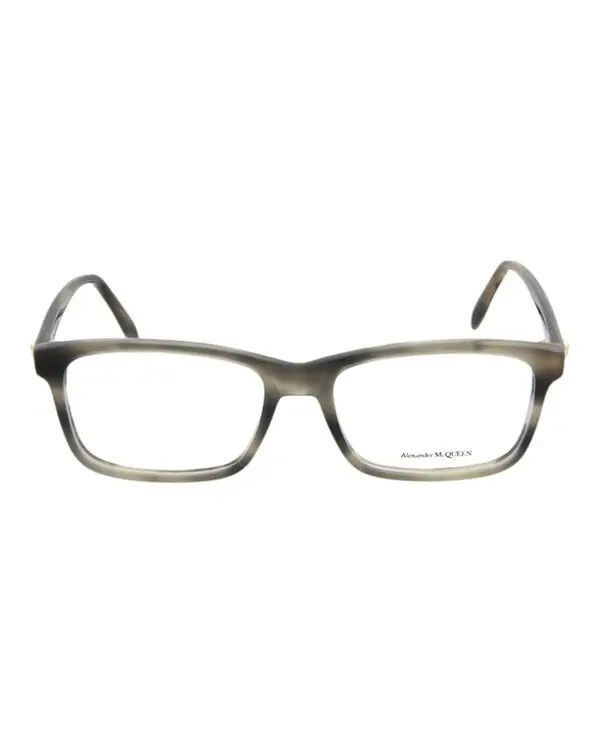 Alexander McQueen Square-frame Acetate Optical Frames - Grey Grey Transparent (am0162o/30006093/004)