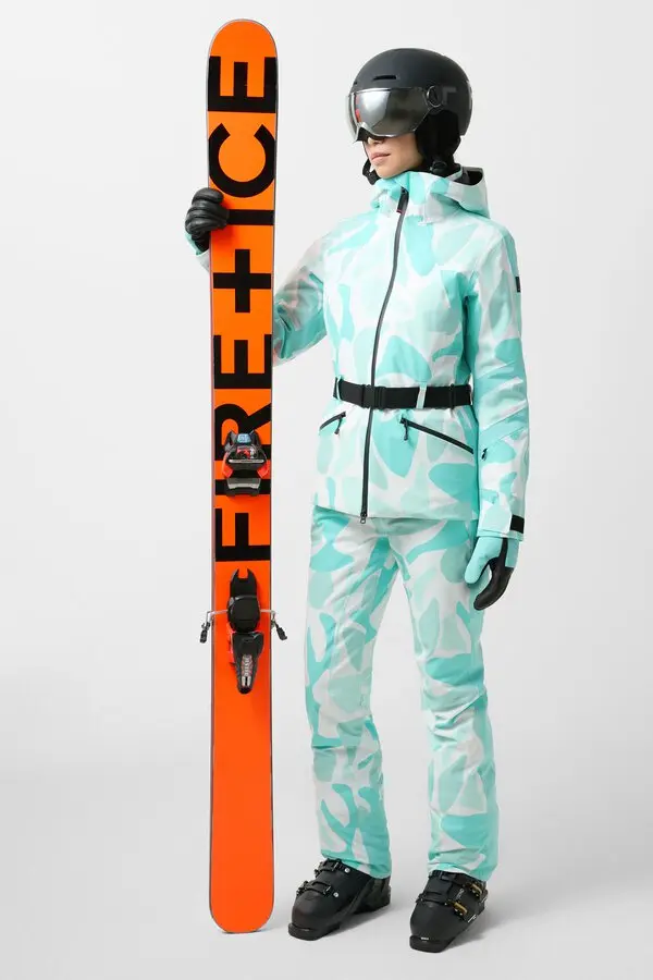 Bogner Borja Ski Trousers - Ice Blue/white
