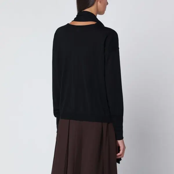 ROBERTO COLLINA Sweater With Scarf - Black