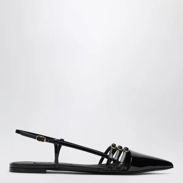 Dolce & Gabbana Patent Slingback Low Heel Pumps