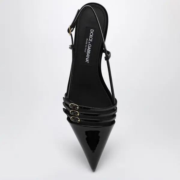 Dolce & Gabbana Patent Slingback Low Heel Pumps