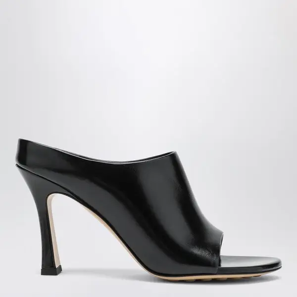 Bottega Veneta Leather Rana Mule - Black