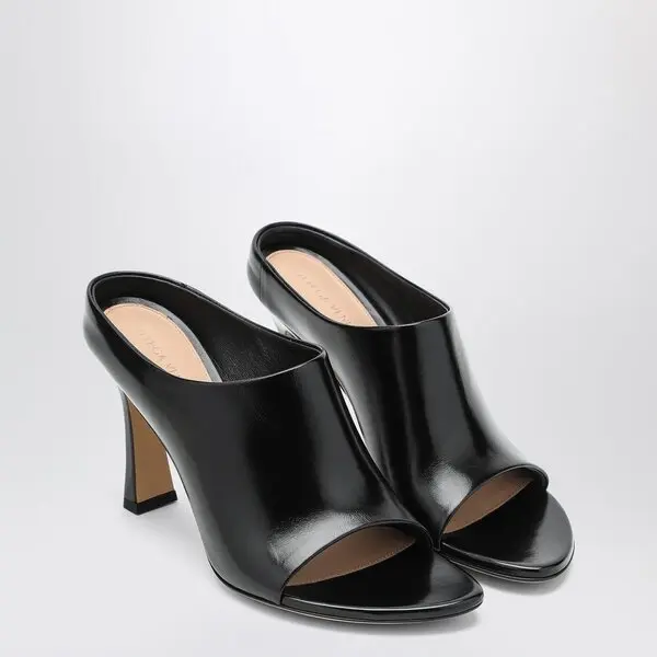 Bottega Veneta Leather Rana Mule - Black