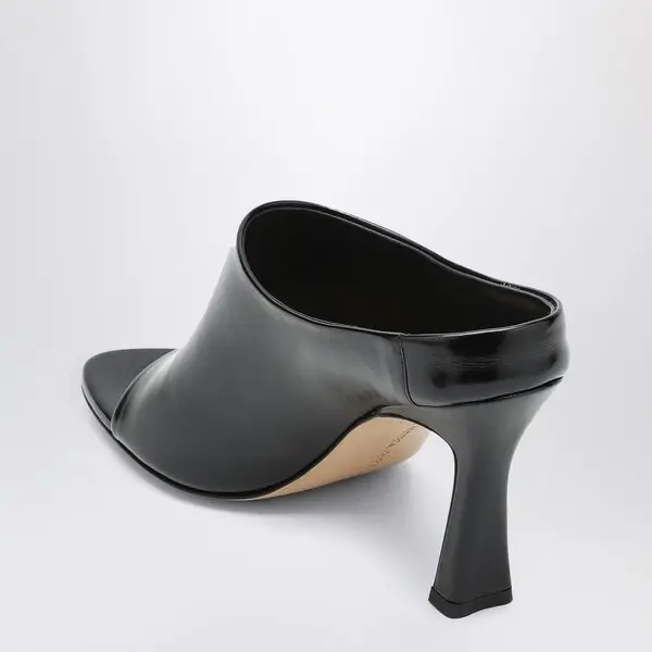 Bottega Veneta Leather Rana Mule - Black