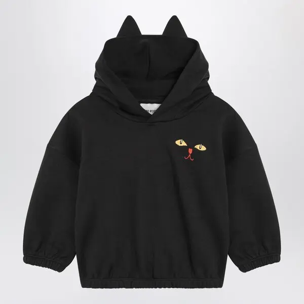 MINI RODINI Hooded Sweatshirt With Cat Ears