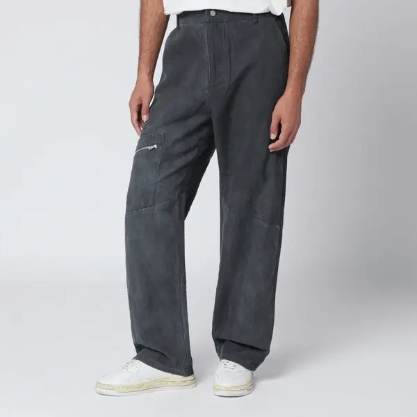 REPRESENT Washed-effect Trousers - Black