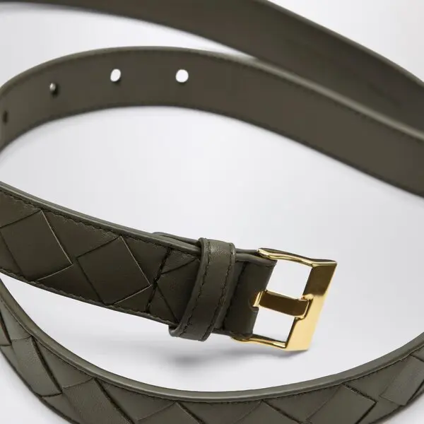 Bottega Veneta Intrecciato Woven Belt - Green