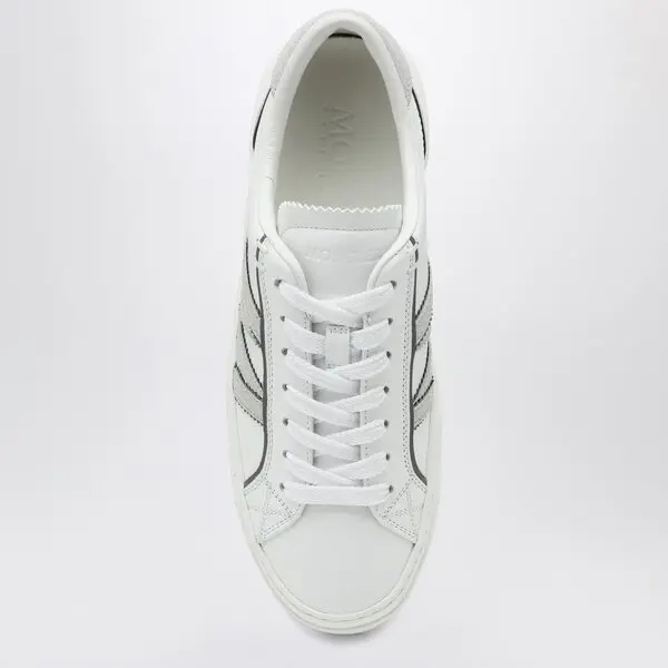 Moncler Monaco 2 Leather Low Top Sneakers - White